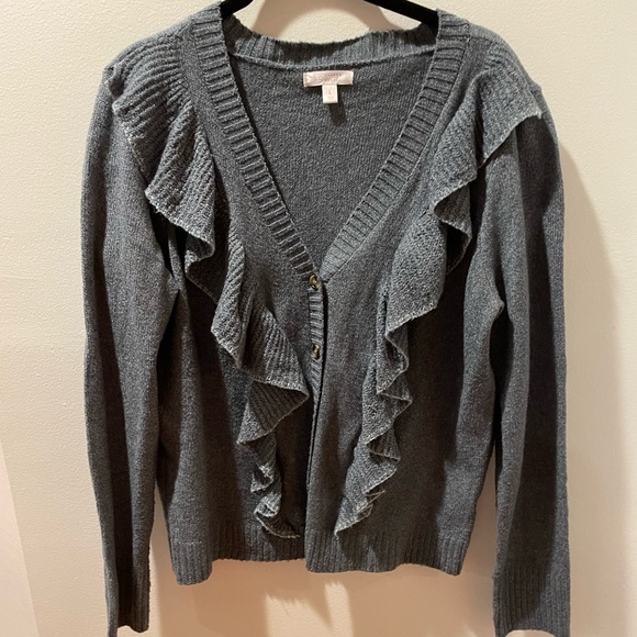 LC Lauren Conrad | Sweaters | Lc Lauren Conrad Ruffled Front Sweater ...